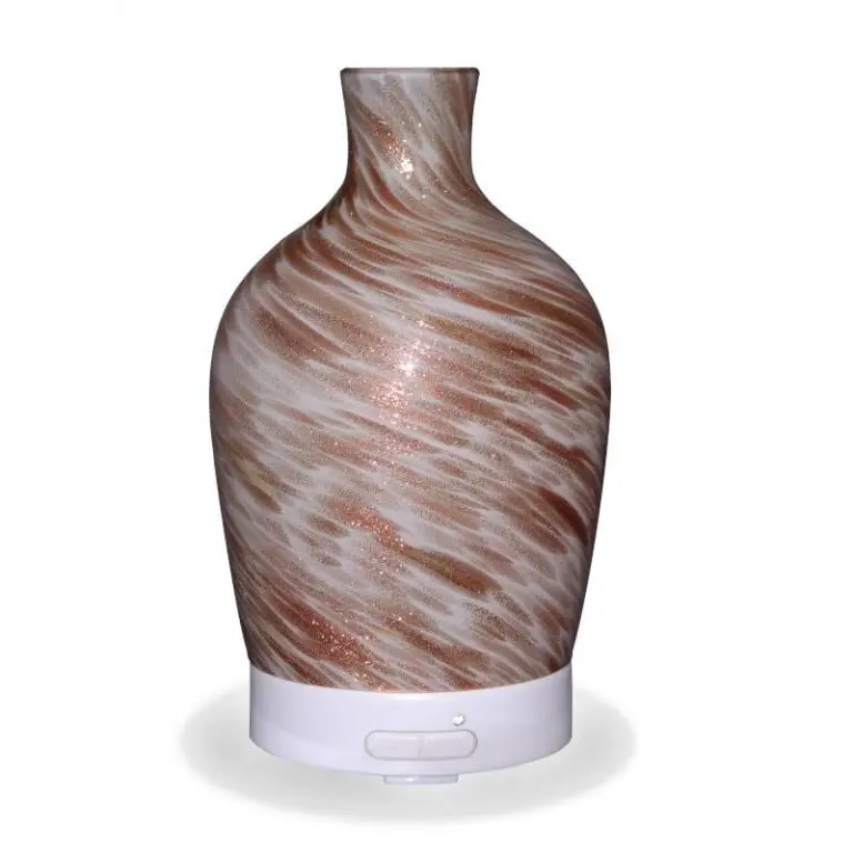 Aromar Glass Decanter Abstract Bronze Diffuser | Enchanted Aromatics