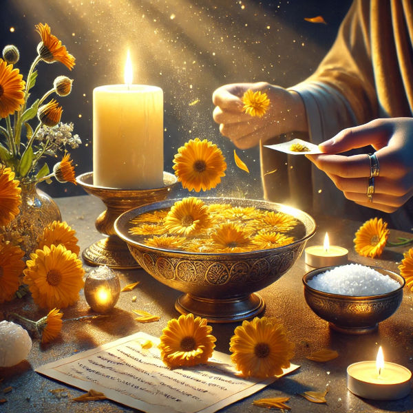 Dried calendula petals