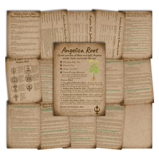 Angelica Root Grimoire • Printable A5 Herbal Magic Pages (16-Page Set) 3